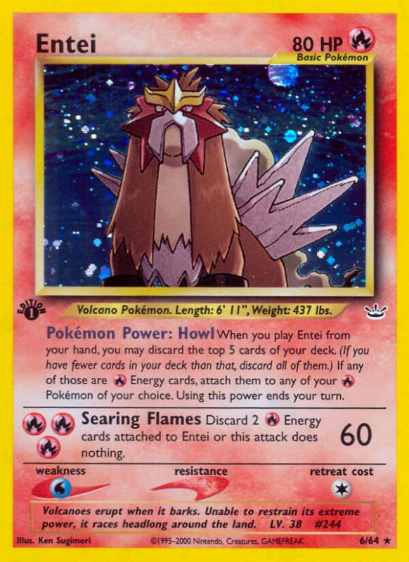 Check de actuele waarde van je Entei 6/64 kaart uit de Neo Revelation set.