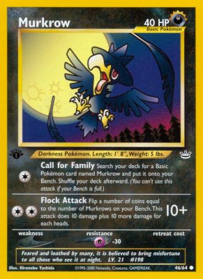 Check de actuele waarde van je Murkrow 46/64 kaart uit de Neo Revelation set.