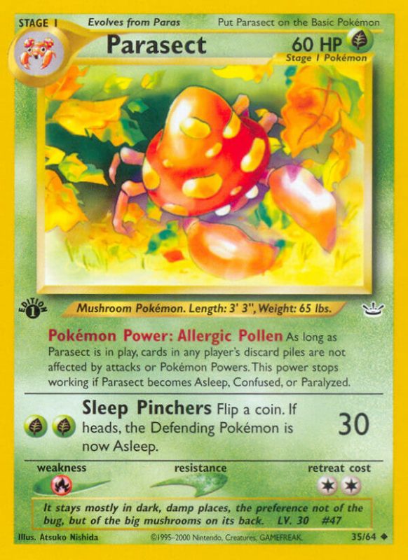 Check de actuele waarde van je Parasect 35/64 kaart uit de Neo Revelation set.