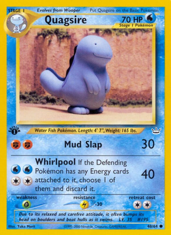 Check de actuele waarde van je Quagsire 48/64 kaart uit de Neo Revelation set.