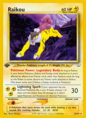 Check de actuele waarde van je Raikou 22/64 kaart uit de Neo Revelation set.