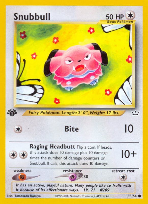 Check de actuele waarde van je Snubbull 55/64 kaart uit de Neo Revelation set.