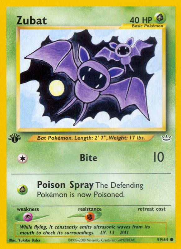 Check de actuele waarde van je Zubat 59/64 kaart uit de Neo Revelation set.