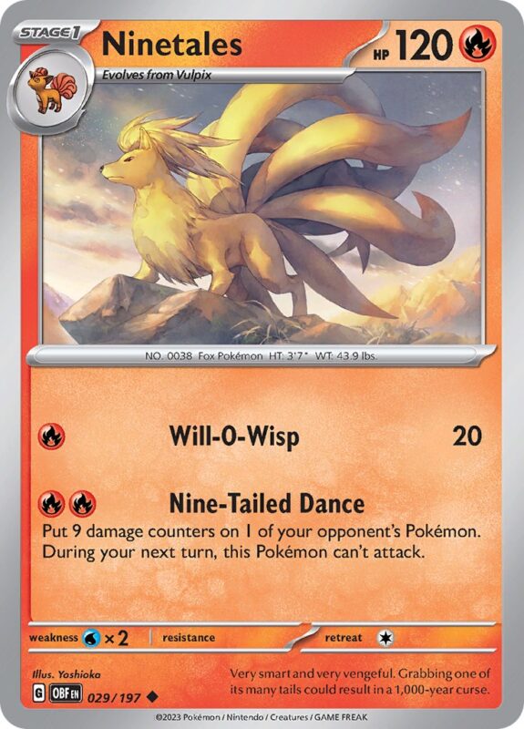 Check de actuele waarde van je Ninetales 029/197 uit de Obsidian Flames set op Pokemonkaart.nl