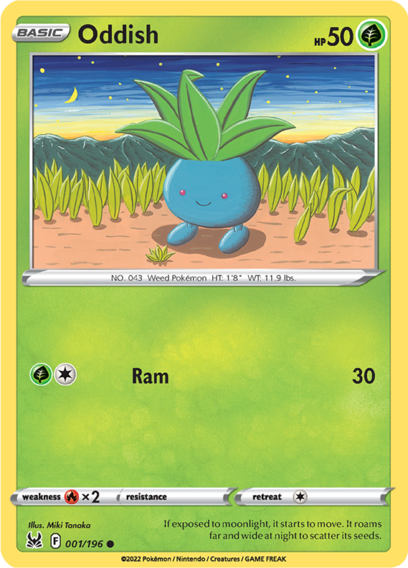 Bekijk als eerste de Oddish 001 Pokemon kaart uit de net verschenen ...
