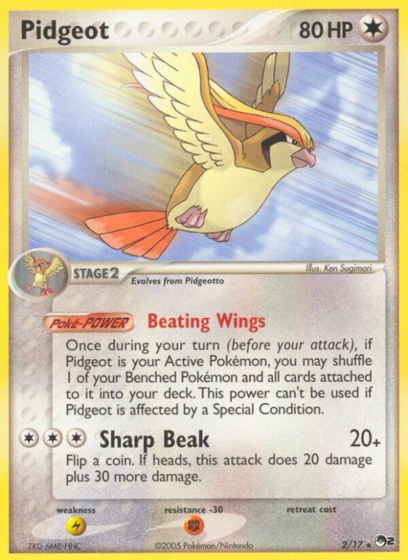 Check de actuele waarde van je Pidgeot 2/17 kaart uit de POP Series 2 set.