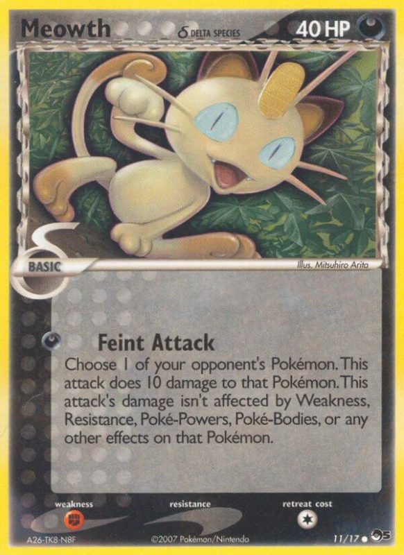 Check de actuele waarde van je Meowth 11/17 kaart uit de POP Series 5 set.