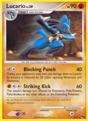 Check de actuele waarde van je Lucario 2/17 kaart uit de POP Series 8 set.