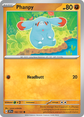 Wat is Phanpy 102 uit Surging Sparks waard? - Pokemonkaart.nl