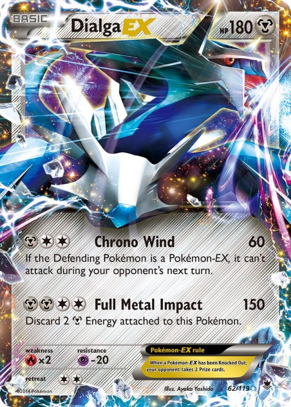 Check de actuele waarde van je Dialga-EX 62/119 kaart uit de Phantom Forces set.