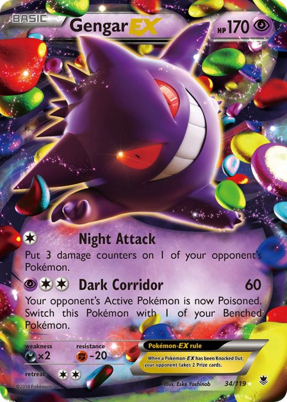 Check de actuele waarde van je Gengar-EX 34/119 kaart uit de Phantom Forces set.
