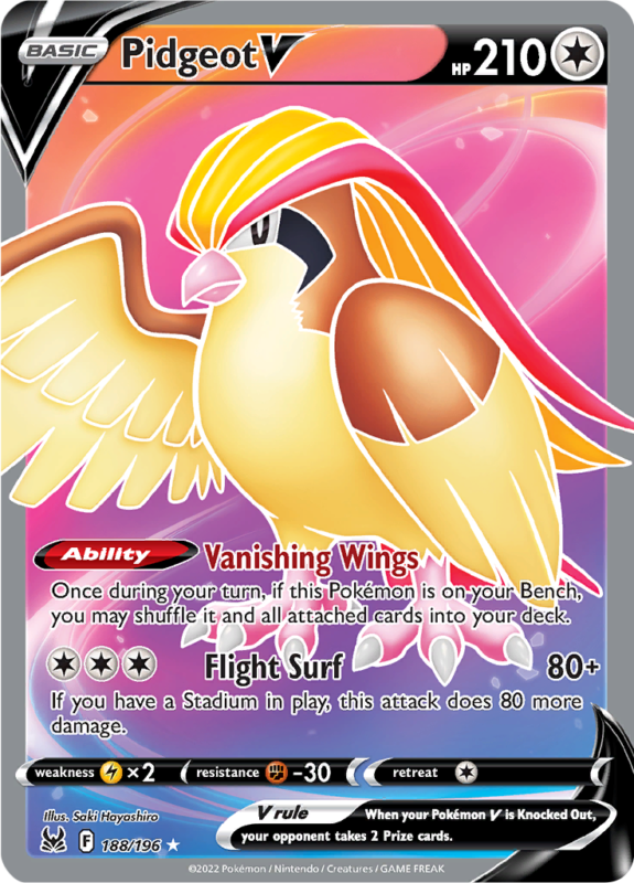 Bekijk als eerste de Pidgeot V 188 Pokemon kaart uit de net verschenen ...
