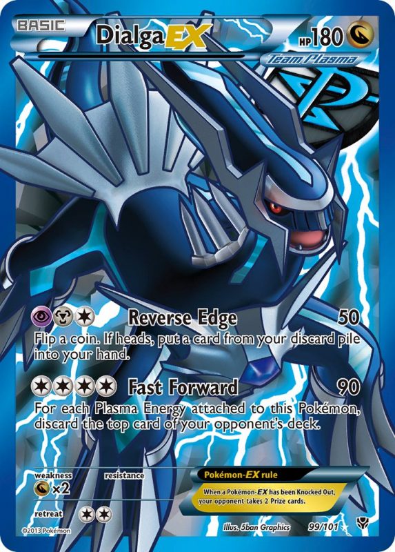 Check de actuele waarde van je Dialga-EX 99/101 kaart uit de Plasma Blast set.