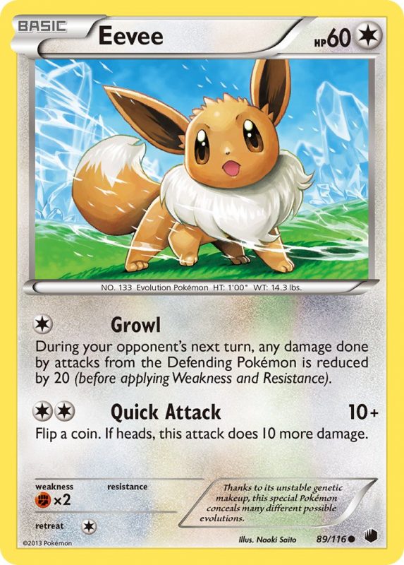 Check de actuele waarde van je Eevee 89/116 kaart uit de Plasma Freeze set.