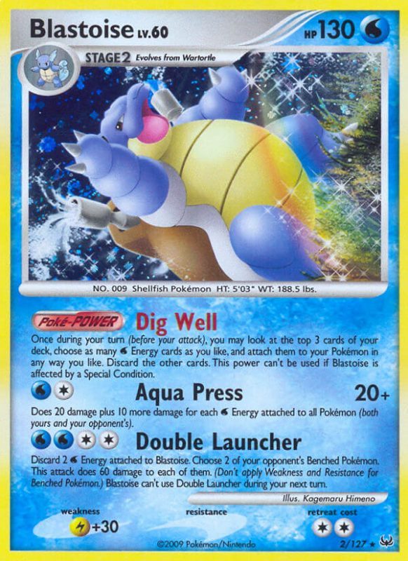 Check de actuele waarde van je Blastoise 2/127 kaart uit de Platinum set.