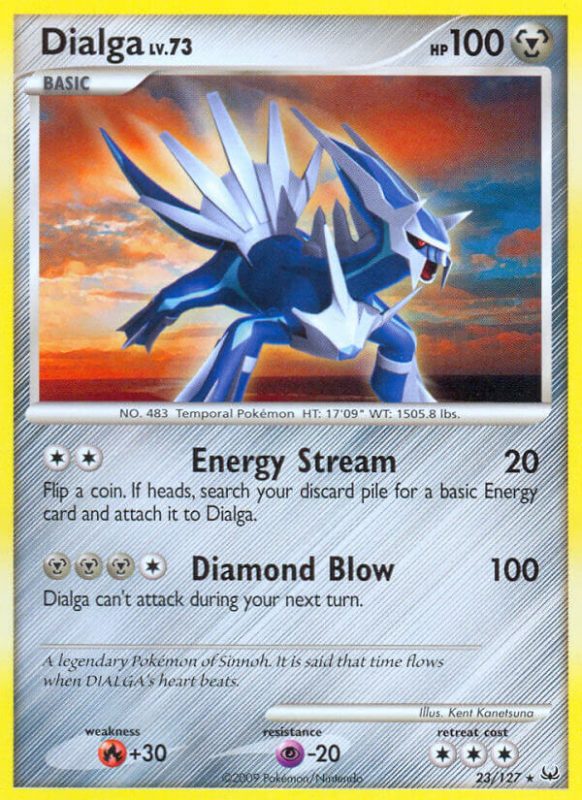 Check de actuele waarde van je Dialga 23/127 kaart uit de Platinum set.