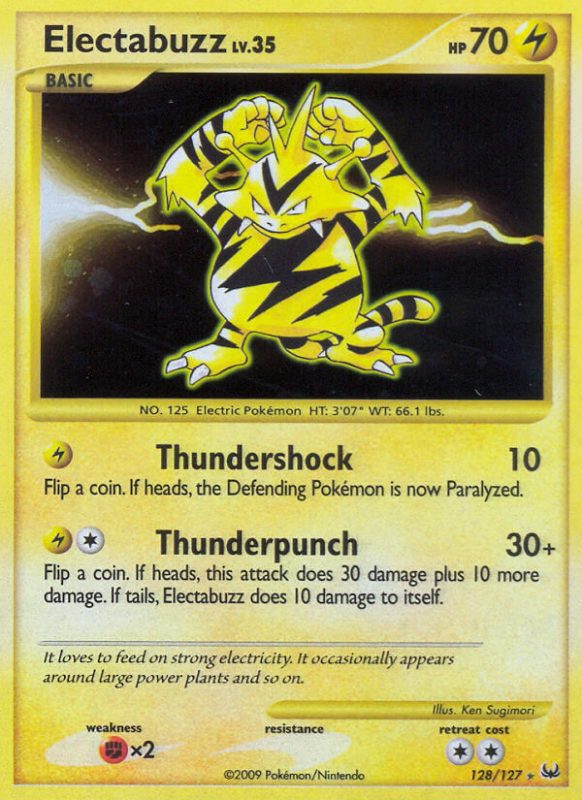 Check de actuele waarde van je Electabuzz 128/127 kaart uit de Platinum set.