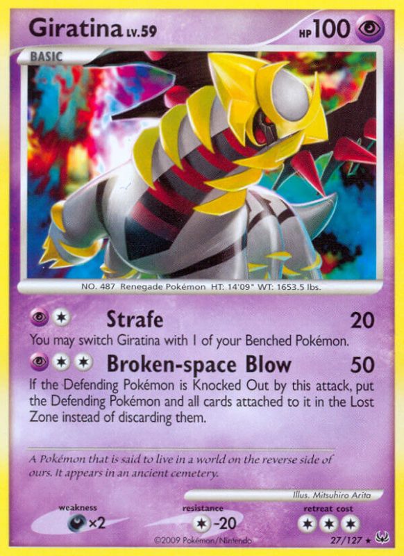 Check de actuele waarde van je Giratina 27/127 kaart uit de Platinum set.