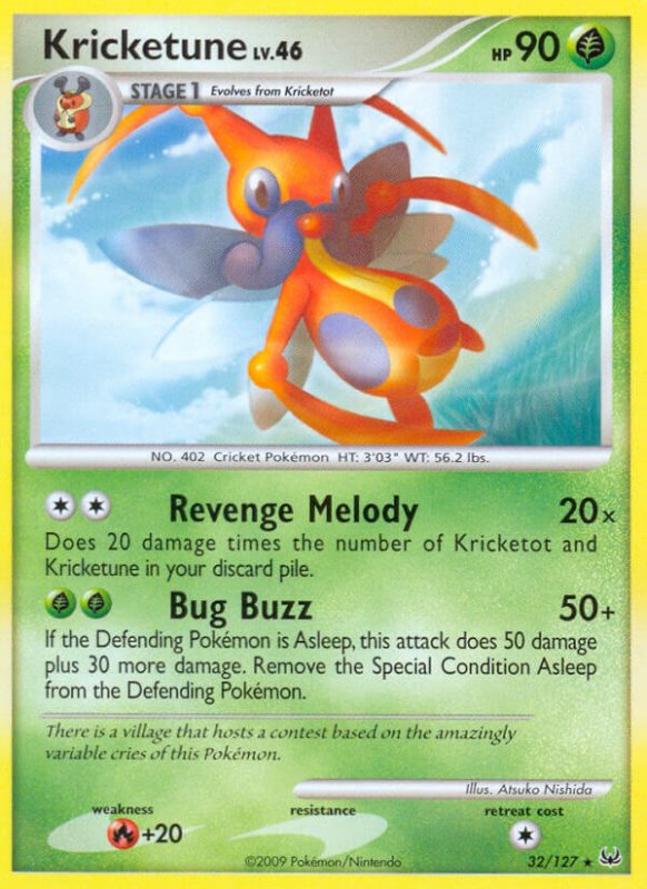 Check de actuele waarde van je Kricketune 32/127 kaart uit de Platinum set.