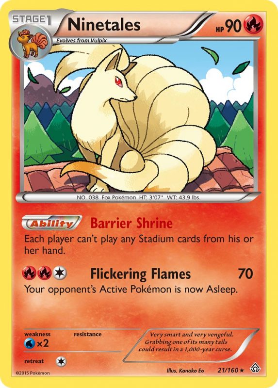 Check de actuele waarde van je Ninetales 21/160 kaart uit de Primal Clash set.