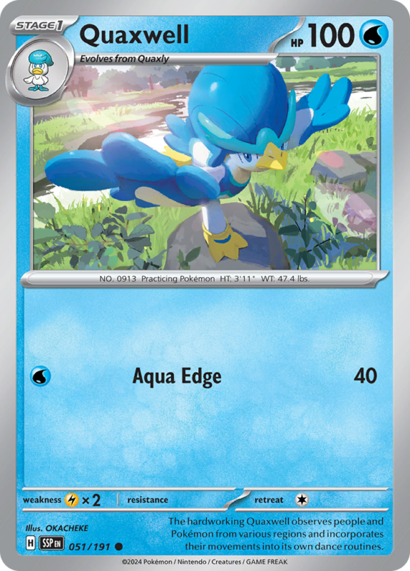 Wat is Quaxwell 051 uit Surging Sparks waard? - Pokemonkaart.nl