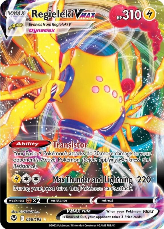 Bekijk de waarde van de Regieleki VMAX 058/195 Pokemon kaart uit Silver ...