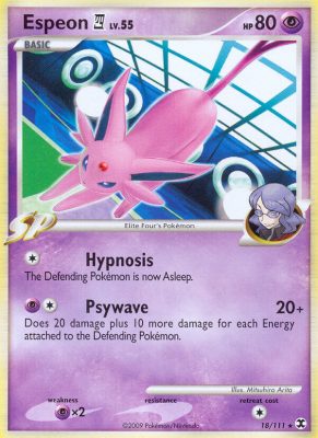 Check de actuele waarde van je Espeon E4 18/111 kaart uit de Rising Rivals set.