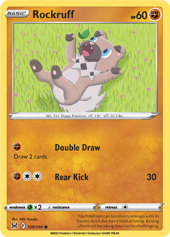 Bekijk als eerste de Rockruff 109 Pokemon kaart uit de net verschenen ...