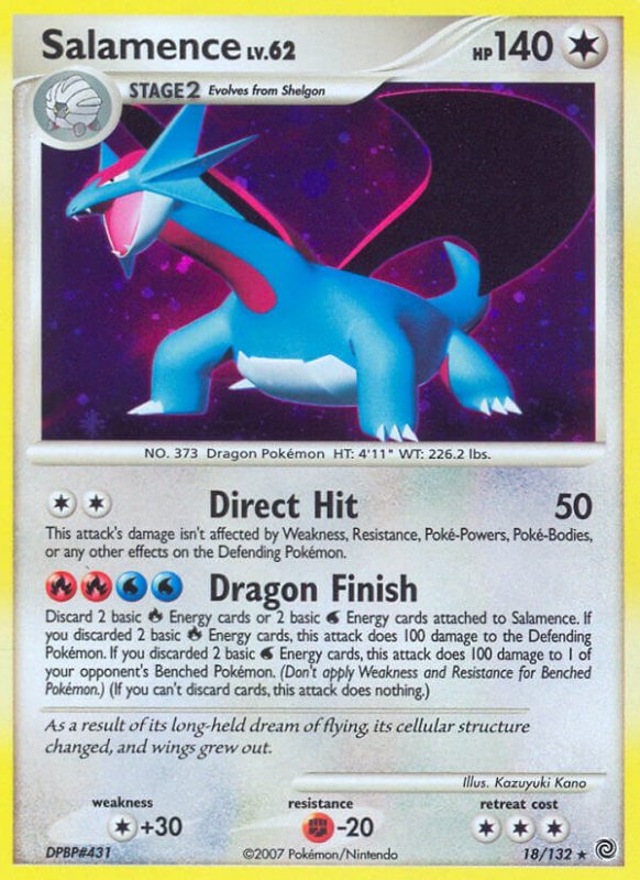 Check de actuele waarde van je Salamence 18/132 kaart uit de Secret Wonders set.