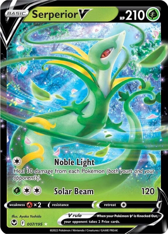 Bekijk de waarde van de Serperior V 007/195 Pokemon kaart uit Silver ...