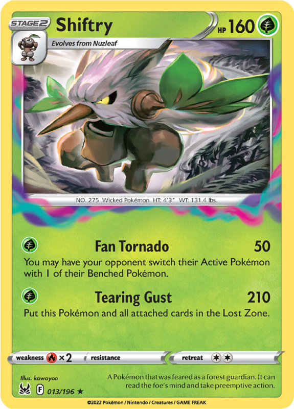 Bekijk als eerste de Shiftry 013 Pokemon kaart uit de net verschenen ...