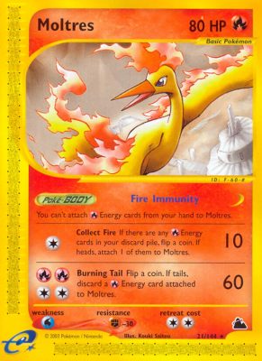 Check de actuele waarde van je Moltres 21/144 kaart uit de Skyridge set.