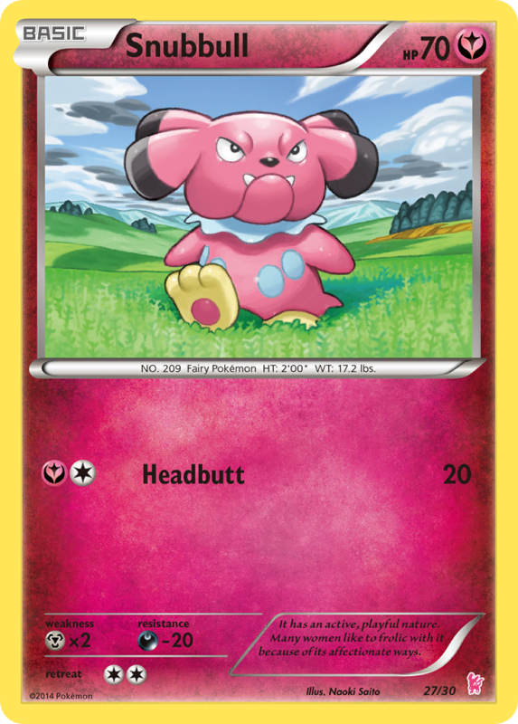 Wat is Snubbull 27/30 uit XY Trainer Kit Sylveon waard? - Pokemonkaart.nl