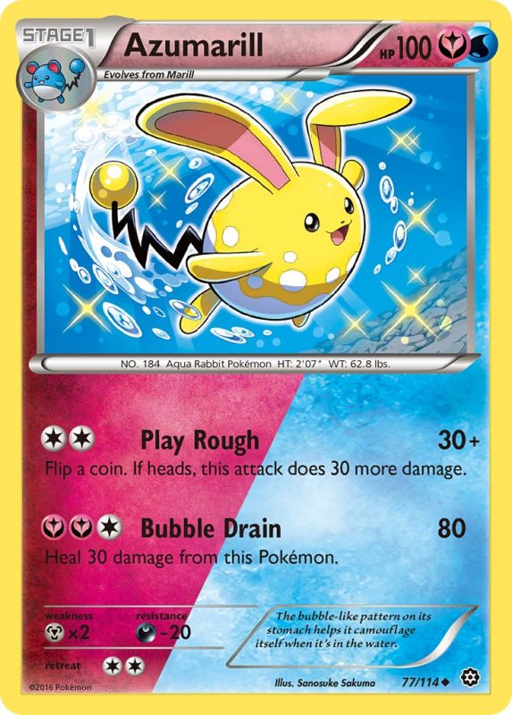 Check de actuele waarde van je Azumarill 77/114 kaart uit de Steam Siege set.