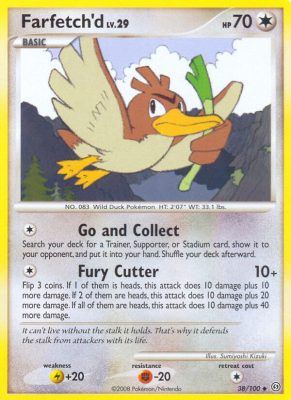 Check de actuele waarde van je Farfetch’d 38/100 kaart uit de Stormfront set.