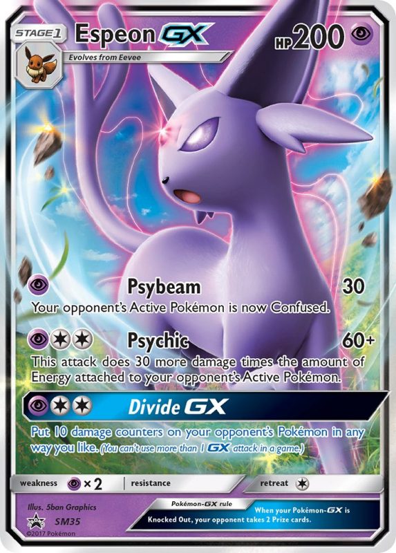 Check de actuele waarde van je Espeon-GX SM35 kaart uit de Sun Moon Promos set.