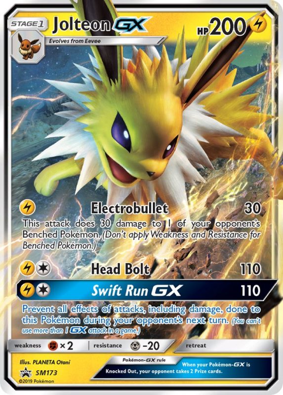 Check de actuele waarde van je Jolteon-GX SM173 kaart uit de Sun Moon Promos set.