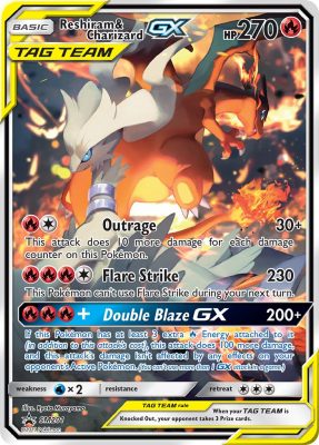 Check de actuele waarde van je Reshiram & Charizard-GX 20/214 kaart uit de Unbroken Bonds set.