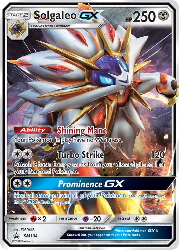 Check de actuele waarde van je Solgaleo-GX SM104 kaart uit de Sun Moon Promos set.