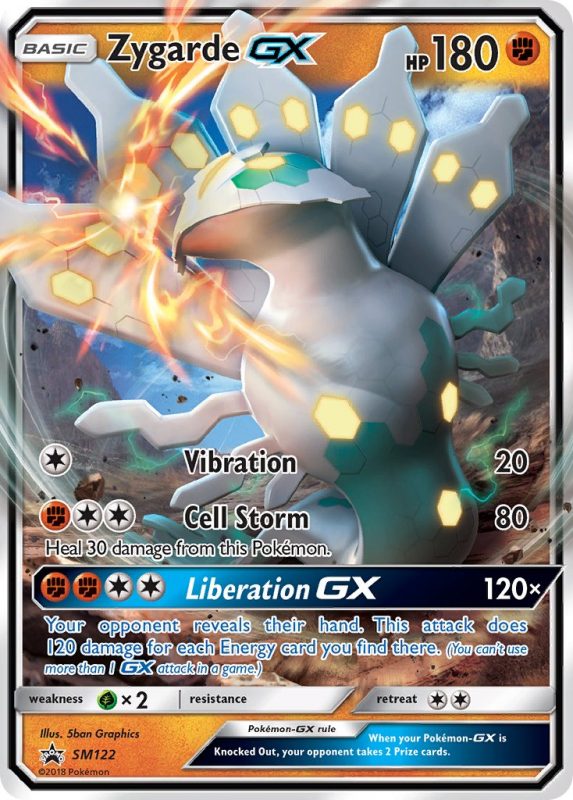 Check de actuele waarde van je Zygarde-GX SM122 kaart uit de Sun Moon Promos set.