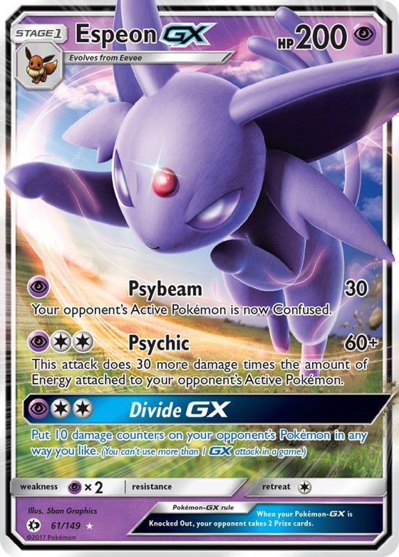 Check de actuele waarde van je Espeon-GX 61/149 kaart uit de Sun Moon set.