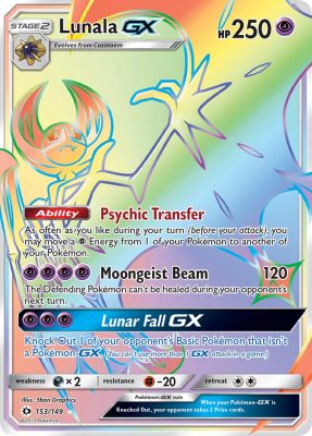 Check de actuele waarde van je Lunala-GX 172/156 kaart uit de Ultra Prism set.