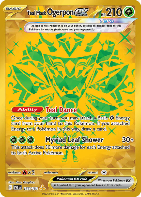 Wat is Teal Mask Ogerpon ex 177/131 uit Prismatic Evolutions waard ...