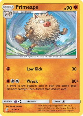 Check de actuele waarde van je Primeape 72/181 kaart uit de Team Up set.