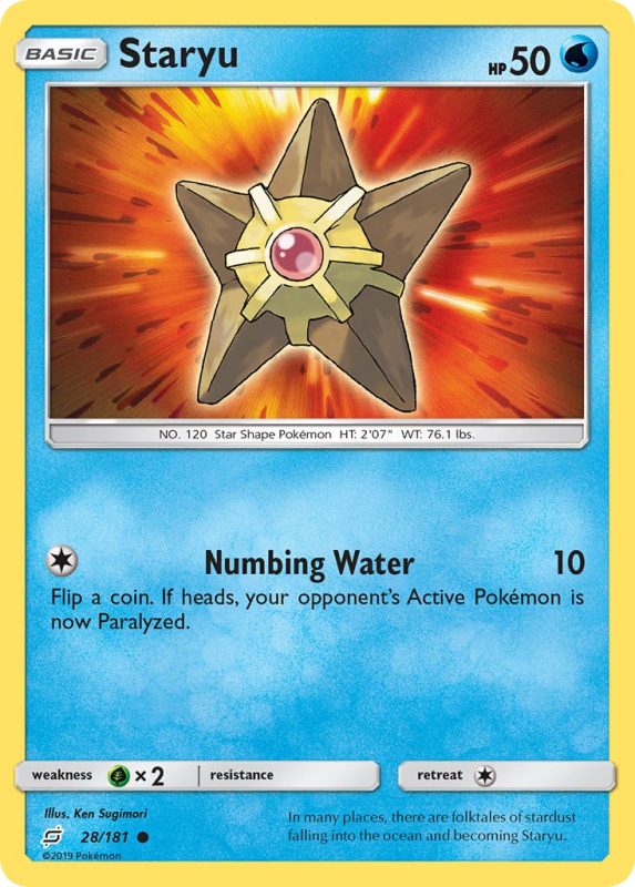 Check de actuele waarde van je Staryu 28/181 kaart uit de Team Up set.