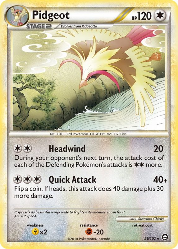 Check de actuele waarde van je Pidgeot 8/105 kaart uit de Jungle set.