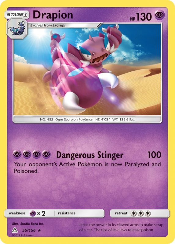 Check de actuele waarde van je Drapion 55/156 kaart uit de Ultra Prism set.