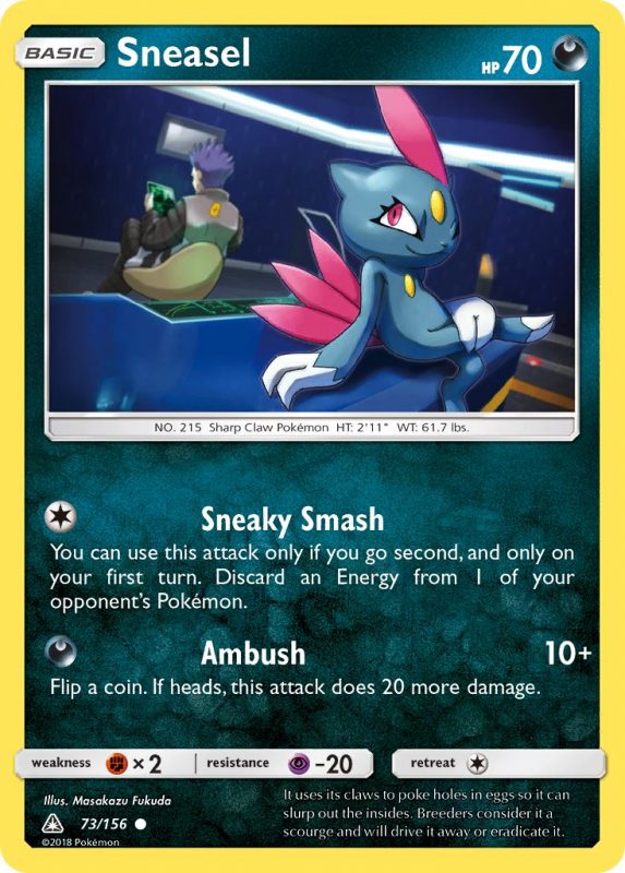 Check de actuele waarde van je Sneasel 73/156 kaart uit de Ultra Prism set.