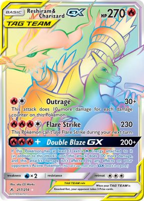 Check de actuele waarde van je Reshiram & Charizard-GX 20/214 kaart uit de Unbroken Bonds set.
