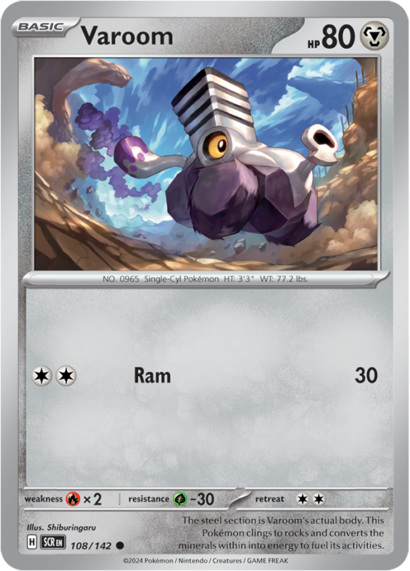 Wat is Varoom 108/142 uit Stellar Crown waard? - Pokemonkaart.nl